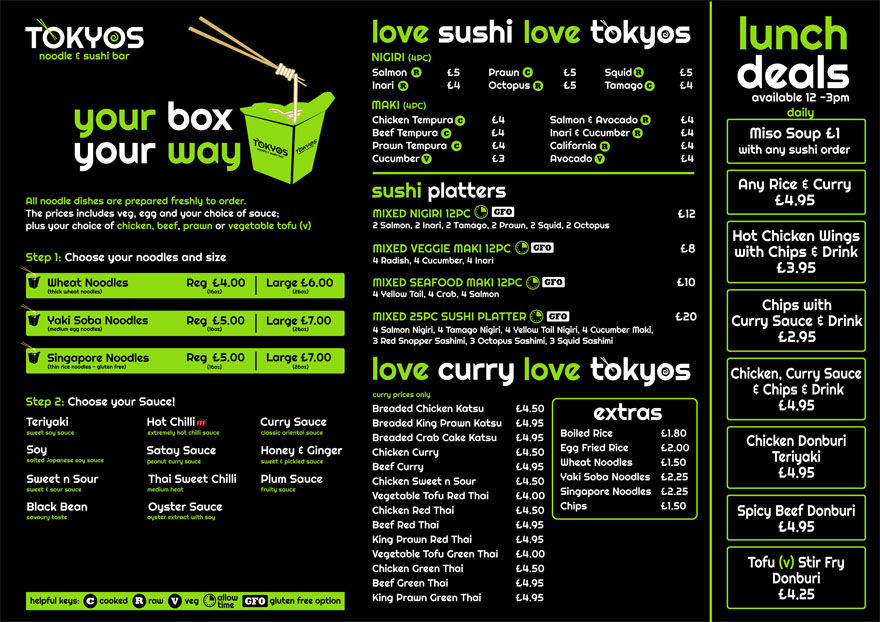 View Our Menu | Japanese Menu | Tokyos